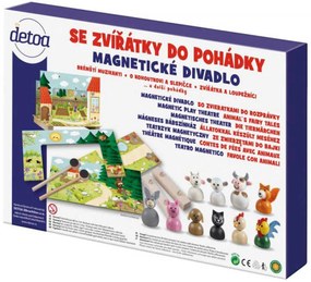 DETOA Magnetické divadlo se zvířátky do pohádky *DŘEVĚNÉ HRAČKY* dt14716