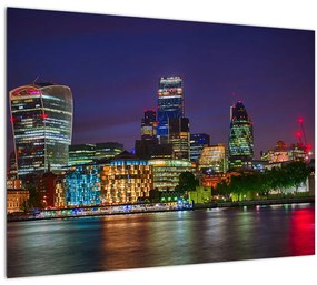 Skleněný obraz - Večerní Londýn (70x50 cm)