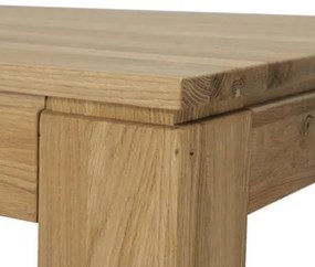Autronic Dřevěný jídelní stůl Stůl jídelní 200x100x75 cm, masiv dub, povrchová úprava olejem (DS-F200 DUB)