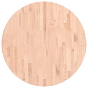 Stolní deska Ø 80 x 4 cm kulatá masivní bukové dřevo,  355925