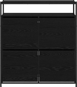 Skříň na obuv 100 x 34 x 112 cm Kompozitní dřevo Černý dub 3365549