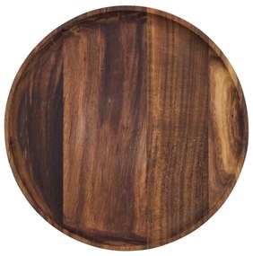House Doctor Dřevěný podnos Woon Natural Ø 22 cm, přírodní barva, dřevo