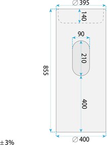 Rea Rossana, volně stojící umyvadlo 395×395×855 mm, hnědá matná, REA-U0605