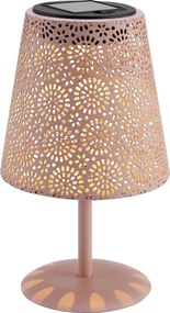 Solární stolní LED lampa s motivem květiny, IP44, růžová, pr. 12 x 20,5 cm