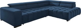 XXXLutz ROHOVÁ SEDAČKA, textil, modrá MID.YOU - Sedací soupravy - 000694006507