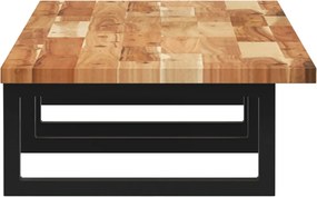 Deska pod umyvadlo nástěnná ocel a masivní akáciové dřevo 3302733