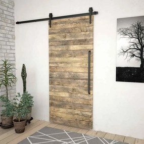 Sada příslušenství pro posuvné dveře 183 cm ocelová černá 142827