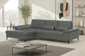 XXXLutz ROHOVÁ SEDAČKA, kůže, antracitová Sit & More - Sedací soupravy - 000144039737