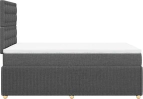 Box spring postel s matrací tmavě šedá 120x200 cm textil 3294338