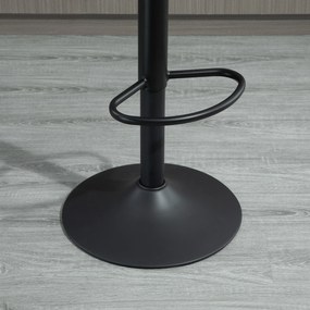 HOMCOM sada 2 barových židlí kuchyňská židle výškově nastavitelná s podnožkami otočná židle hnědá polyester 43 x 46 5 x 89-110 cm pro bar kuchyň | Ao…