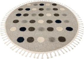 Obsession, Dětský kusový koberec My Fano 394 Dots kruh, 133x133 (průměr) kruh, vícebarevná, dětský pokoj