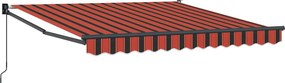 Stahovací markýza Červená a černá 350 x 250 x 165 cm 3330235