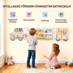AIYAPLAY Montessori Busy Board senzorická hračka ve designu náklaďáku od 3 let