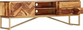 TV stolek 140 x 30 x 45 cm masivní akáciové dřevo 247998