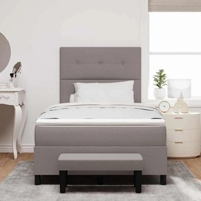 Postel s boxspringem s čelo Taupe 120 x 200 cm textil 3344062