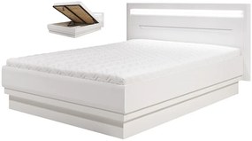Manželská postel Irma 160x200cm s úložným prostorem - bílá