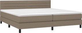 Box spring postel s matrací taupe 200x200 cm textil 3140165