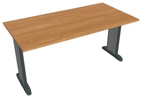 Stůl jednací rovný 160 cm - Hobis Flex FJ 1600 Dekor stolové desky: olše, Barva nohou: černá