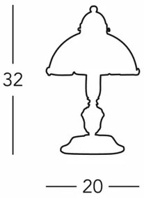 Kolarz 731.73.100 - Stolní lampa NONNA 1xE27/75W/230V hnědá/jeleni zelená