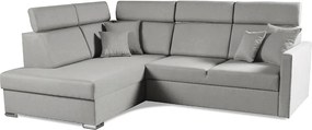Sedací souprava SLIM XL | 180x238 cm | levá | rozkládací + úložný prostor | letto 80 šedá EASY CLEAN