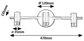 Rabalux 75042 - LED Nástěnné bodové svítidlo KADIR 3xLED/3W/230V 4000K