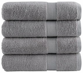 Prémiové ručníky do sprchy SOLUND 4 ks šedé 70x140 cm 600 g/m² 137309