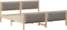 Rám postele s čelo Taupe 180 x 200 cm textil 3394251