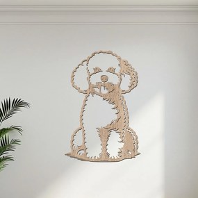 dřevo života Dřevěný obraz Bišonka Zvolte rozměr (cm): 42x60, Zvolte barvu dekoru: Dub Sonoma