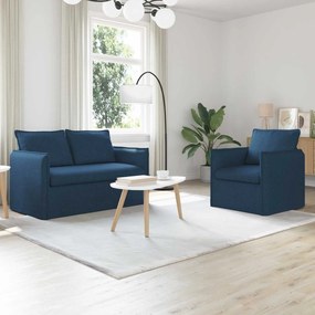 Set pohovek 2 ks Modrá Textil 3407529