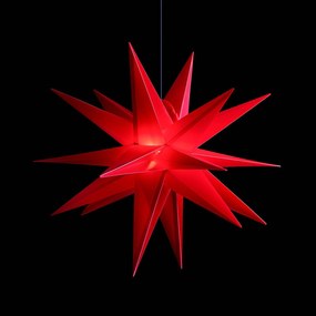 18cípá XL plastová hvězda venkovní - červená