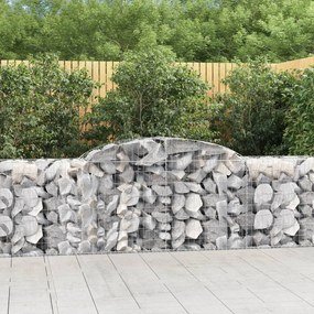 Klenuté gabionové koše 11ks 300x50x80/100 cm pozinkované železo 3146692