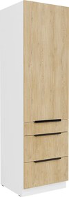 CREMONA bc | vysoká skříňka 60 DKS-210 3S1F potravinová | UNI dvířka | 60 cm | PREMIUM BOX | bílá/cremona