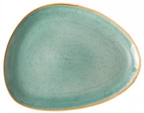 Lunasol - Talíř Triangle Sand tyrkysový 30,5 x 24,2 cm – Gaya (451963)