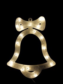 Vánoční svítící LED dekorace - ZVONEK, různé barvy na výběr Barva: Teplá bílá, Velikost (cm): 40cm