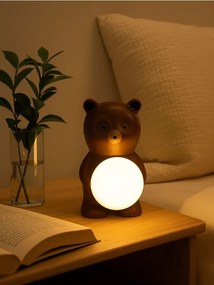 Sinsay - Dětská noční LED lampička ve tvaru medvídka - hnědá
