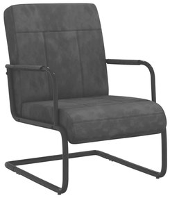 Konzolová židle tmavě šedá samet