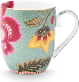 Pip Studio Blooming Tales hrneček 180ml, modrý (Malý květinový hrnek )