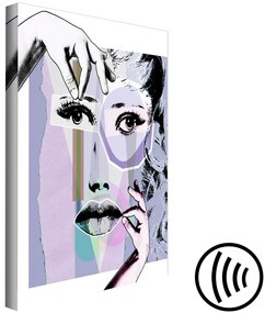 Obraz Abstraktní tvar obličeje (1-dílný) - Kreativní ruce ženy