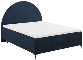 OnaDnes -20% Modrá čalouněná dvoulůžková postel boxspring Cosmopolitan Design Sunset 160 x 200 cm