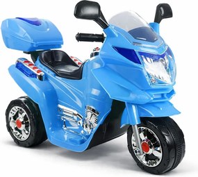 LEAN CARS Elektrická motorka pro děti HC8051 modrá se světly a zvuky