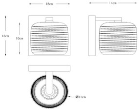 Lucide 70284/01/11 - Nástěnné svítidlo ERYN 1xG9/42W/230V