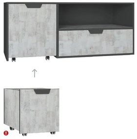 Televizní stolek NA10 NANO Meblar 120/45/50 Barva: grafit-enigma