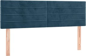 Box spring postel s matrací tmavě modrá 140x200 cm samet 3127557