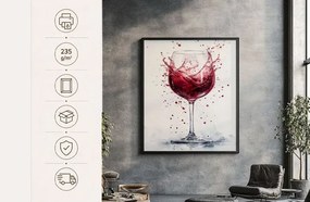 Vínový okamžik - obraz - Dynamická elegance červeného vína 20 - A4 – 210 × 297 mm - 159 Kč