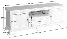 Kondela TV stolek KRT2, sosna andersen, KORA NEW