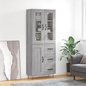 Skříň highboard šedá sonoma 69,5 x 34 x 180 cm kompozitní dřevo 3198695