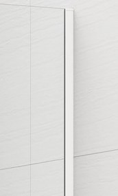 Polysan Esca White Matt jednodílná sprchová zástěna 140 x 210 cm k instalaci ke stěně bílá sklo kouřové ES1214-03
