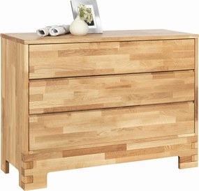 XXXLutz KOMODA, divoký dub, barvy dubu, 121/88,5/45 cm Linea Natura - Široké komody - 001507000105