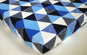 Nadia Dětské bavlněné prostěradlo 200x120cm různé vzory Barva: Trojúhelníky granát