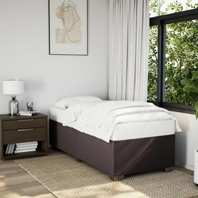 Rám postele bez matrace tmavě hnědá 90 x 190 cm textil 3284439